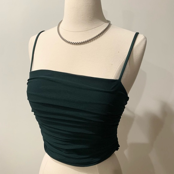 Express | Tops | Body Contour Mesh Cropped Cami With Removable Cups ...